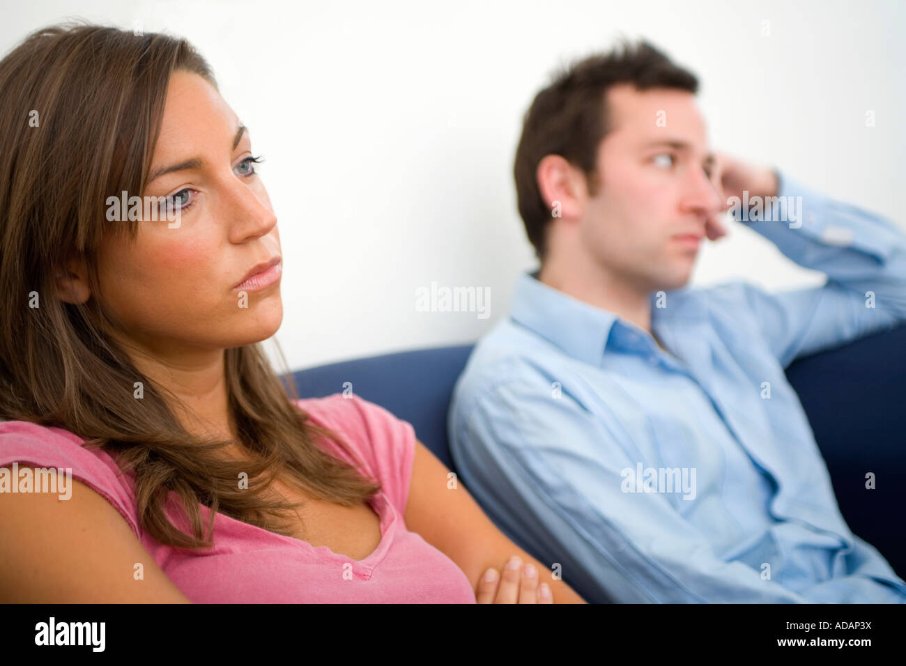 Young couple not communicating after an argument Stock Photo - Alamy