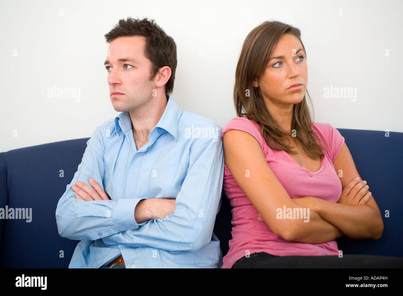 Young couple not communicating after an argument Stock Photo - Alamy