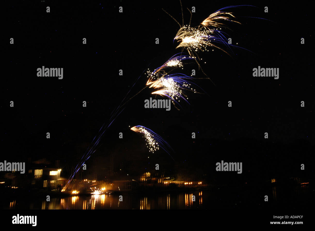 Fireworks exploding in the sky Stock Photo - Alamy