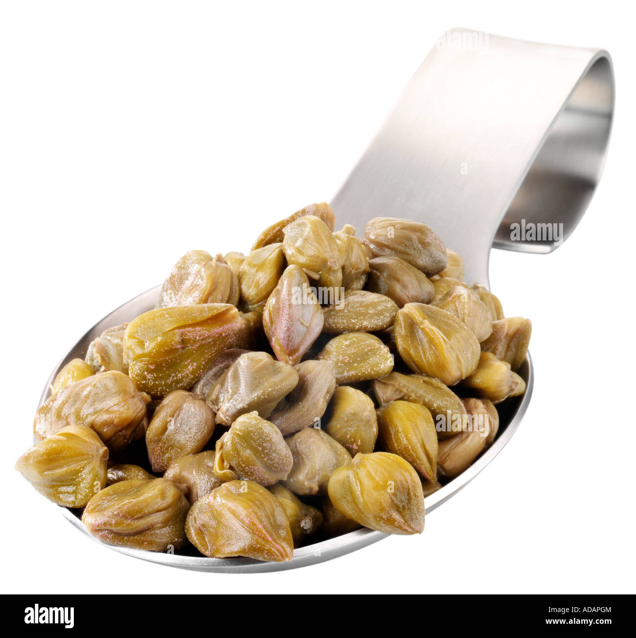 CAPERS ON SPOON CUT OUT Stock Photo - Alamy
