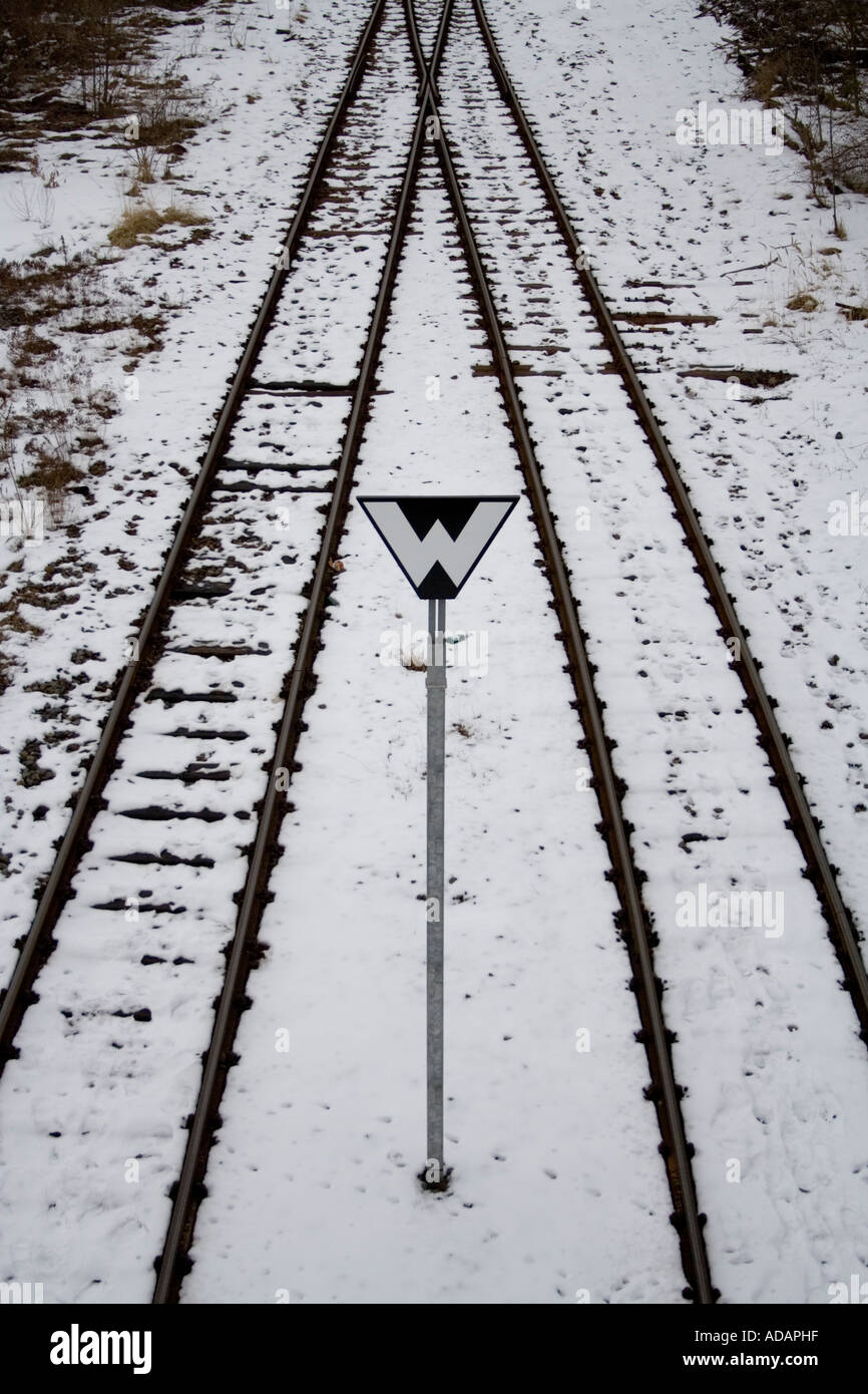Two train tracks hi-res stock photography and images - Alamy