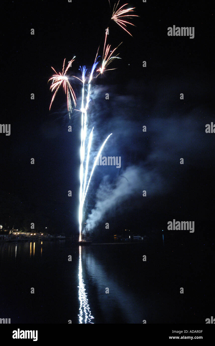 Fireworks exploding in the sky Stock Photo - Alamy