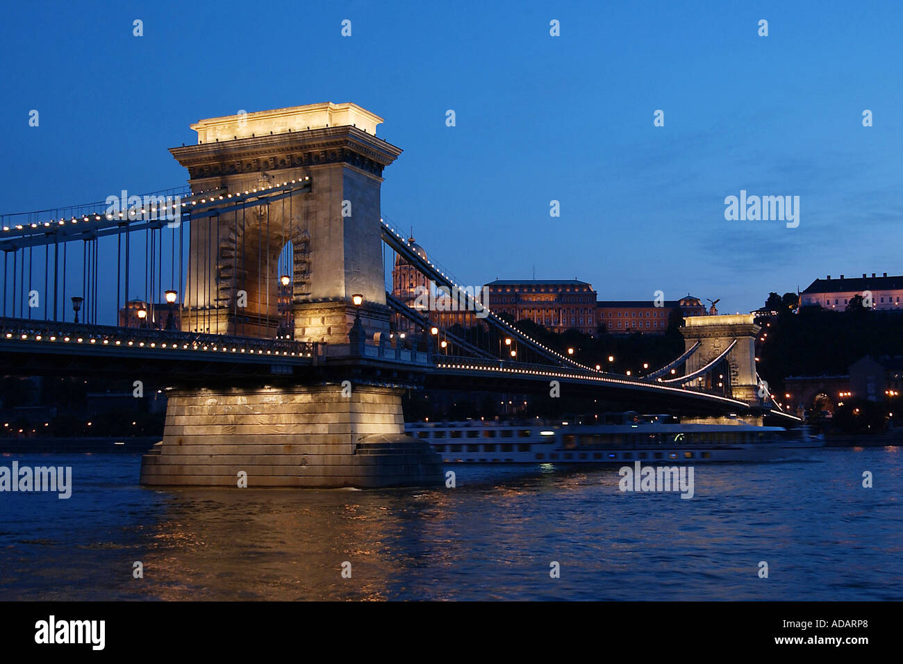 Chain Bridge in Budapest Hungary Stock Photo - Alamy