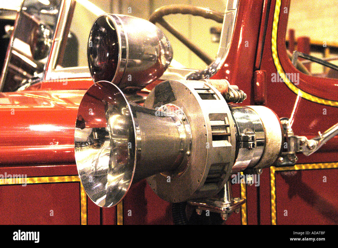 Closeup of siren on 1966 American LaFrance fire engine Stock Photo - Alamy