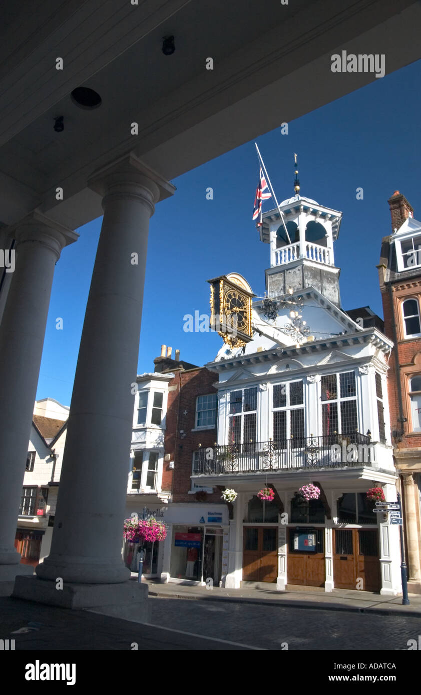 Guildford Guildhall Clock Bell Tower Surrey England UK Stock Photo - Alamy