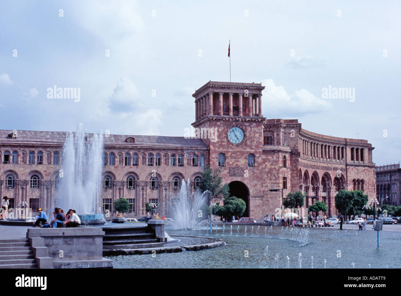 Republic Square Fountains in Yerevan Armenia Stock Photo - Alamy