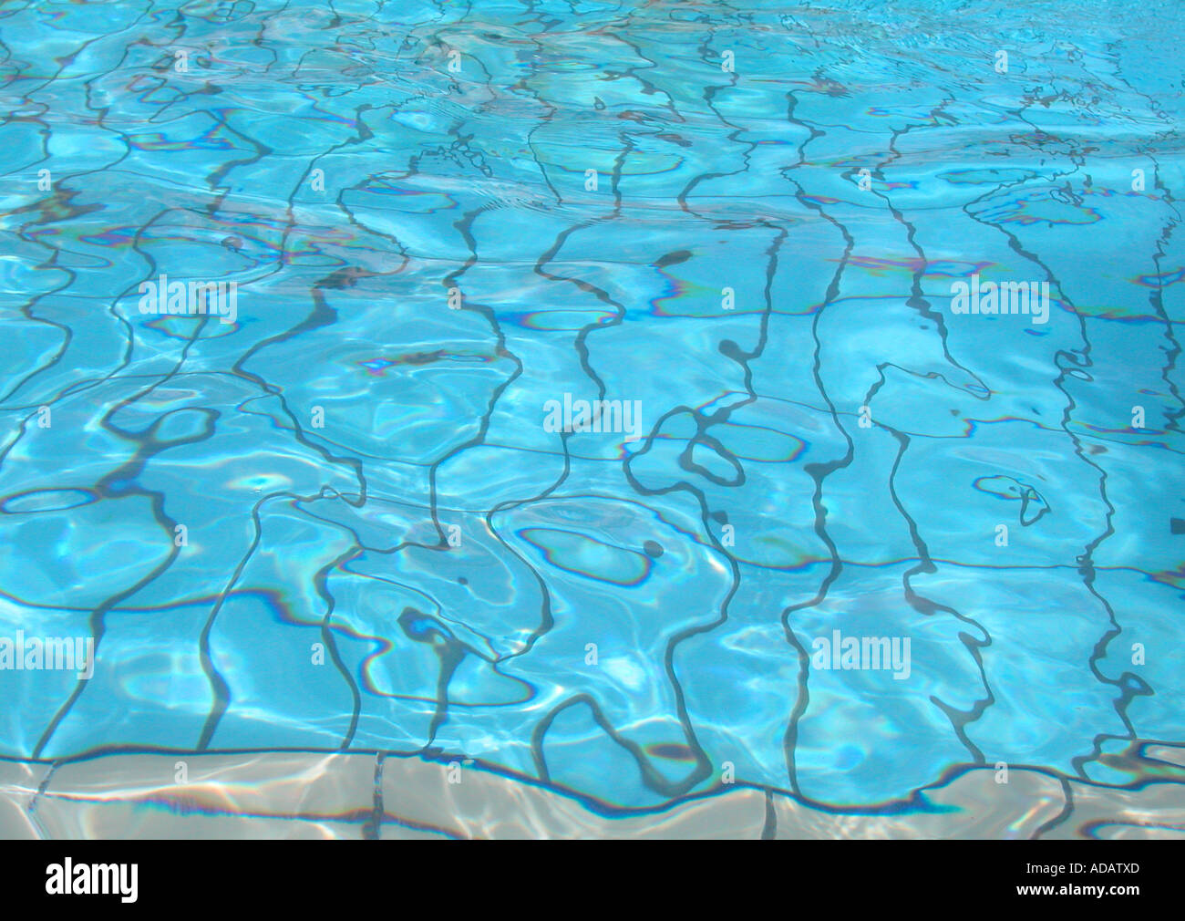 Swimming pool reflections Stock Photo - Alamy