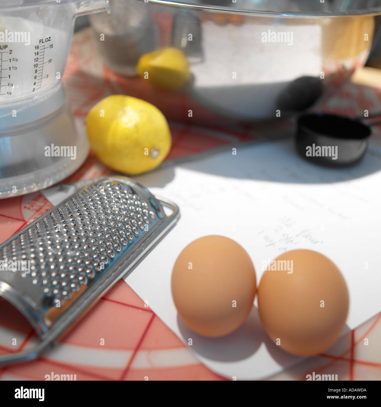 kitchen counter with ingredients Stock Photo - Alamy