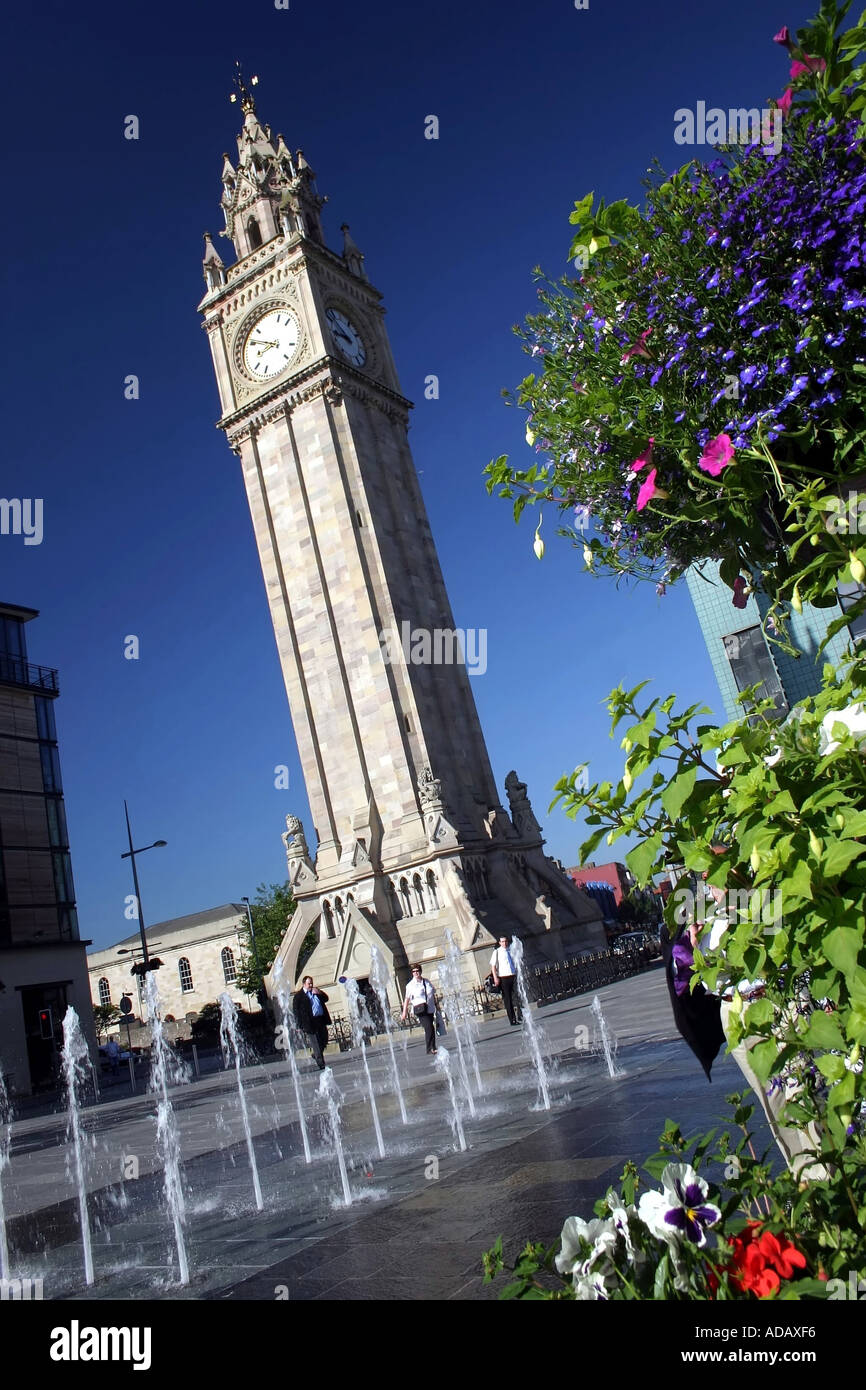 The Albert Memorial Clock, Queens Square, Belfast Stock Photo - Alamy