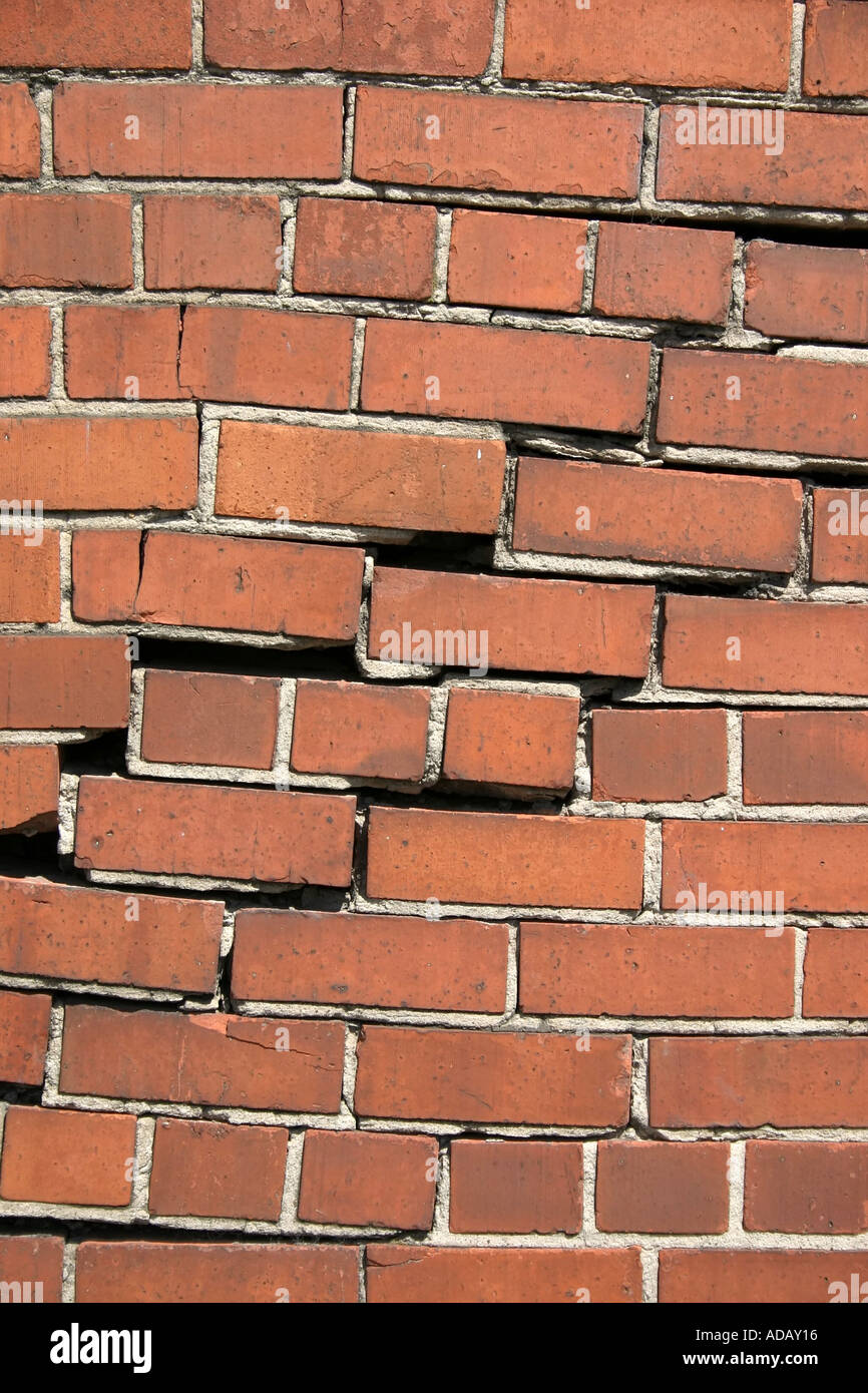 crumbling red brick wall Stock Photo - Alamy