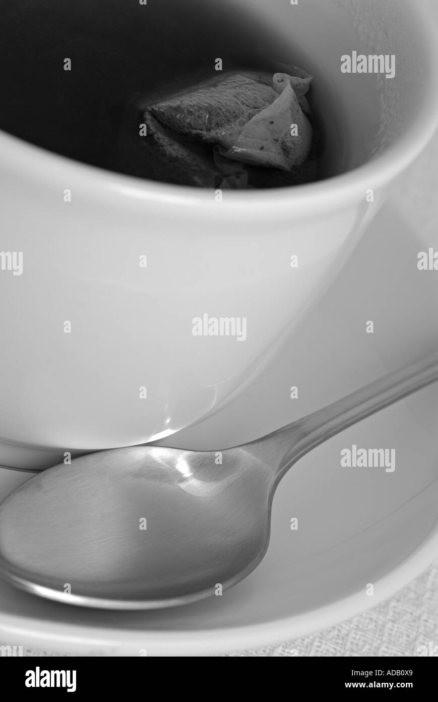 Afternoon tea cup tea Black and White Stock Photos & Images - Alamy