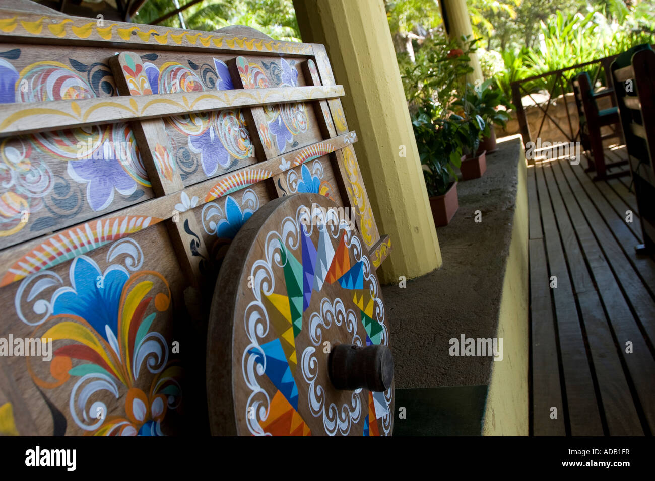 Costa Rica art indigenous wagon Stock Photo - Alamy