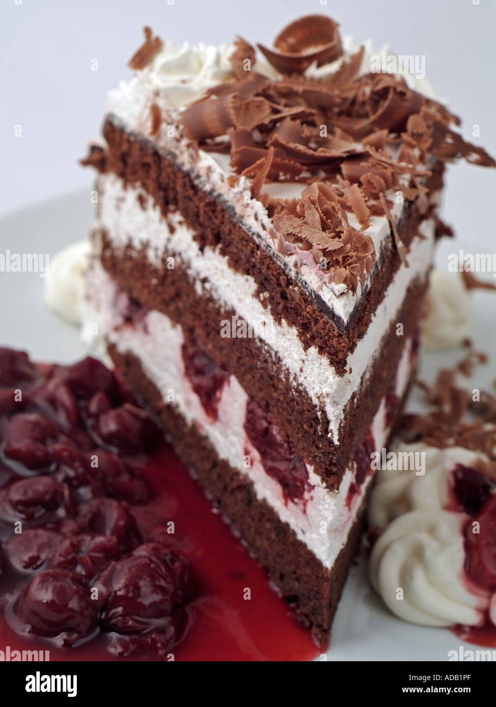 Black Forest Gateau Cake Stock Photo - Alamy