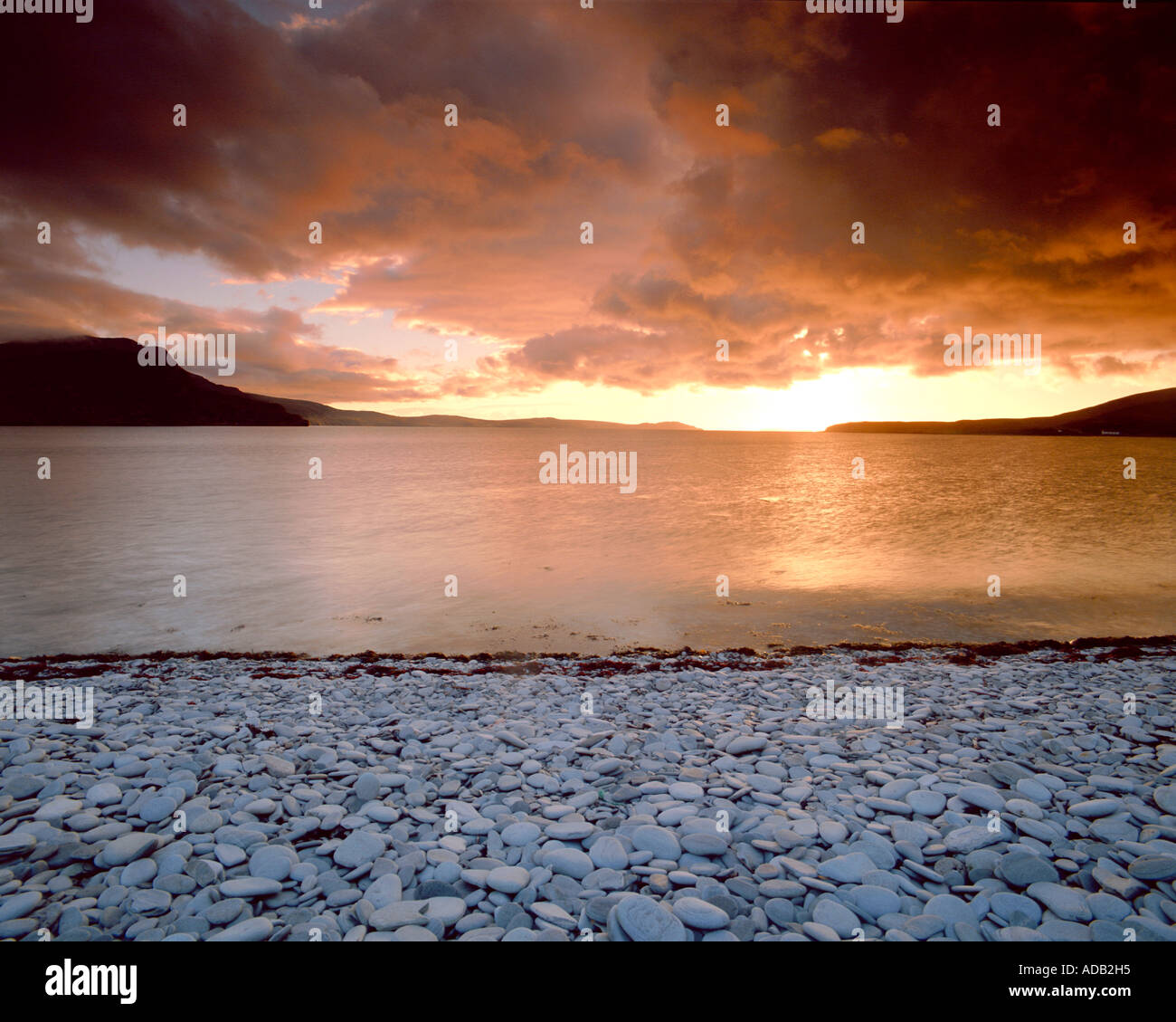 Sunset, Ardmair Beach, Ullapool, Highlands Of Scotland Stock Photo - Alamy