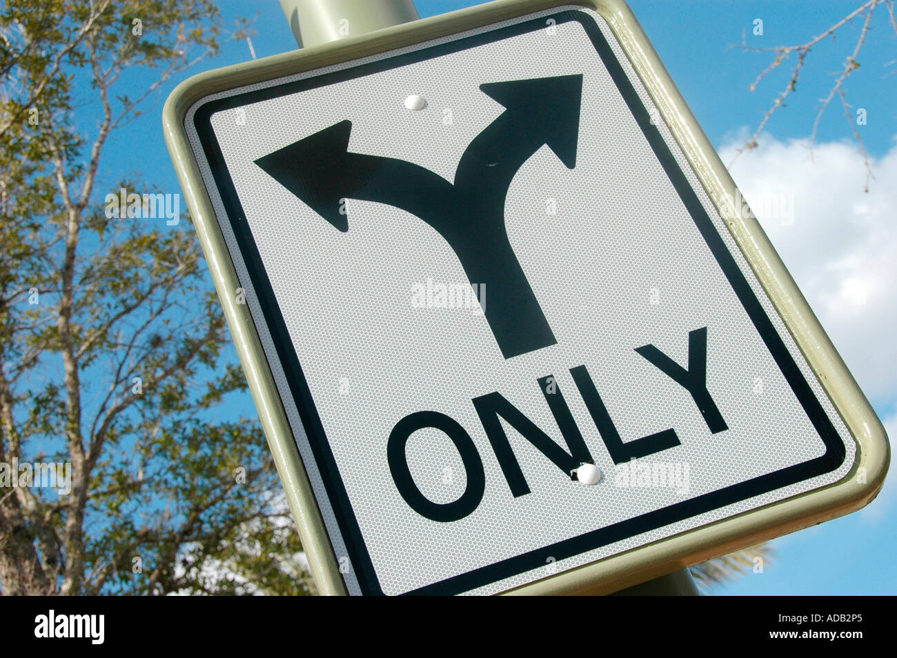 Left turn only signs hi-res stock photography and images - Alamy
