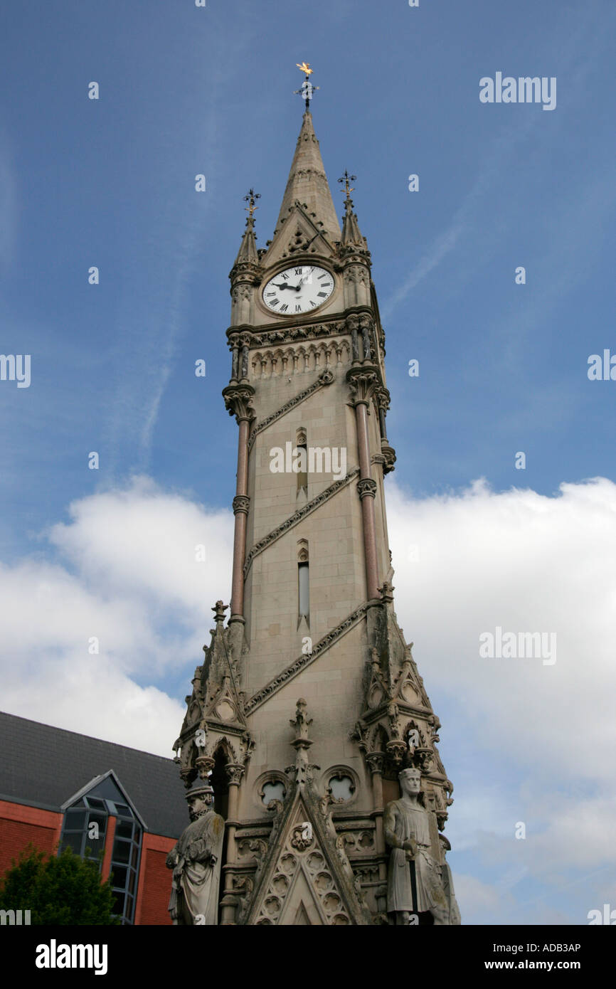 city centre ornate clock tower leicester east midlands england uk gb ...