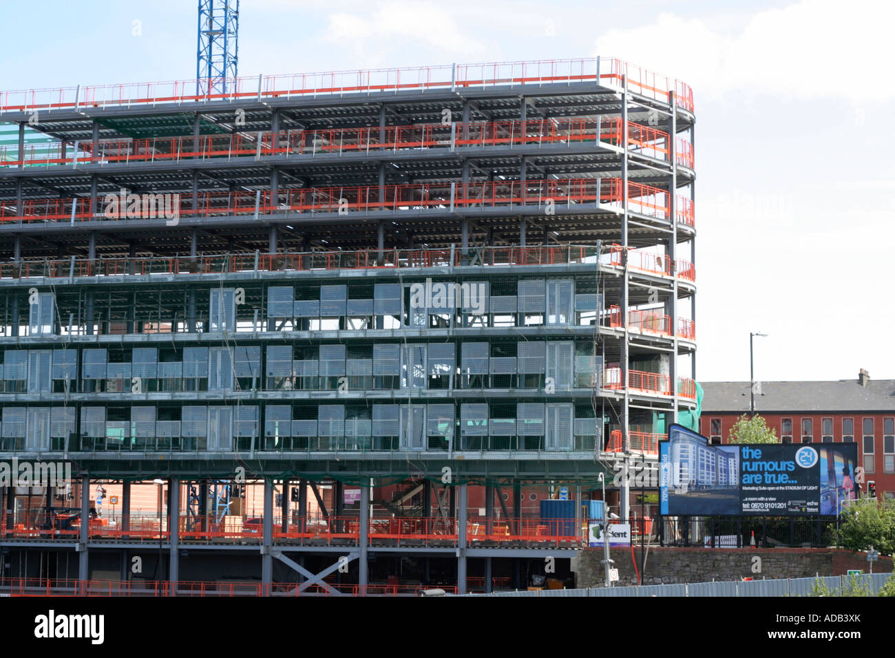 new build steelwork construction riverside development sunderland city ...