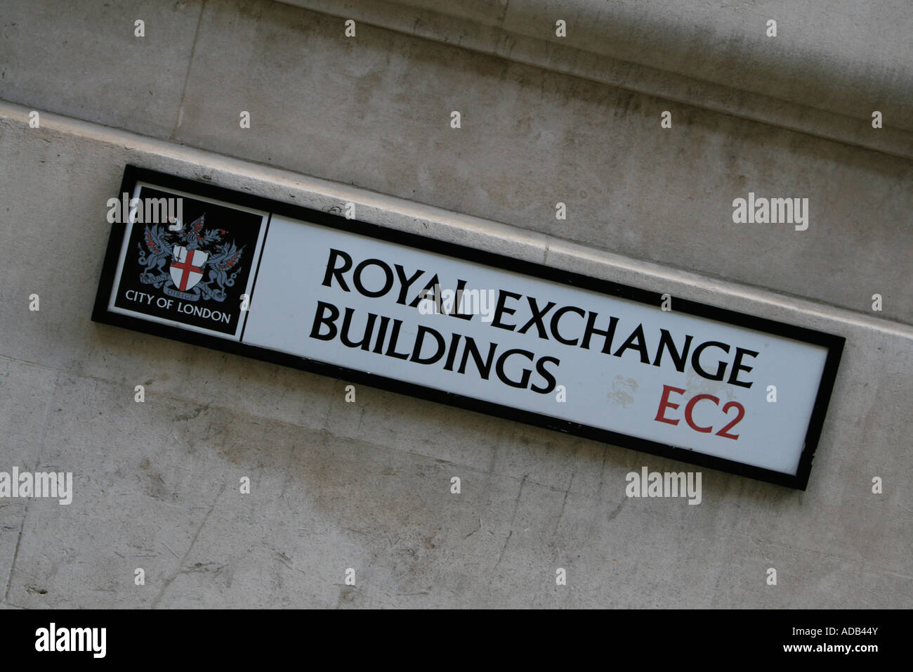 city of london sign royal exchange buildings EC2 city of london england ...