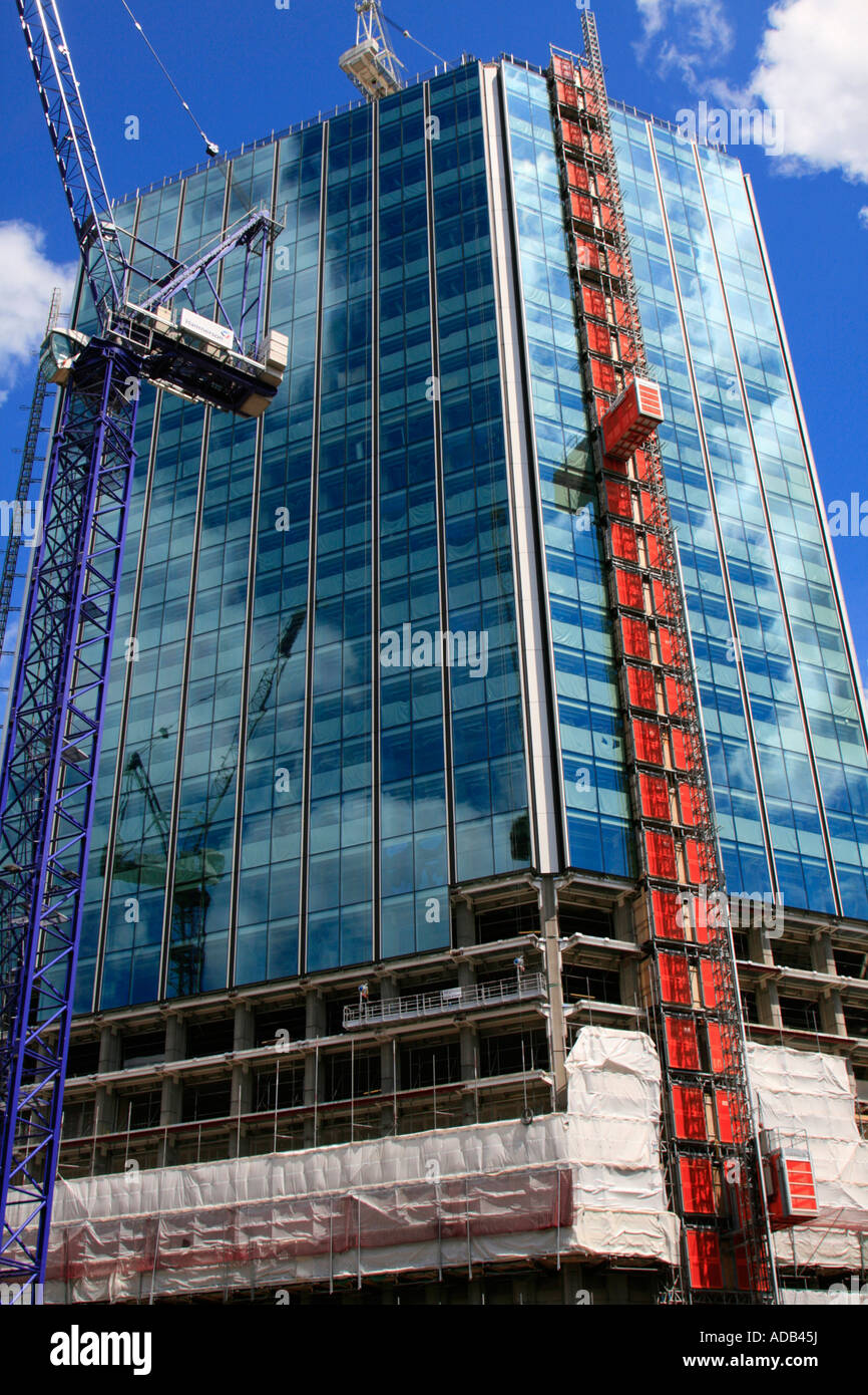 new construction of hi-rise office building city of london england uk ...