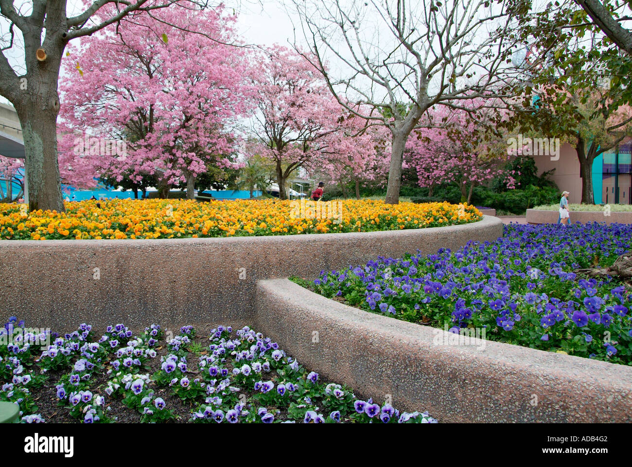 Landscaping at the Epcot Center at Walt Disney World Theme Park Orlando ...