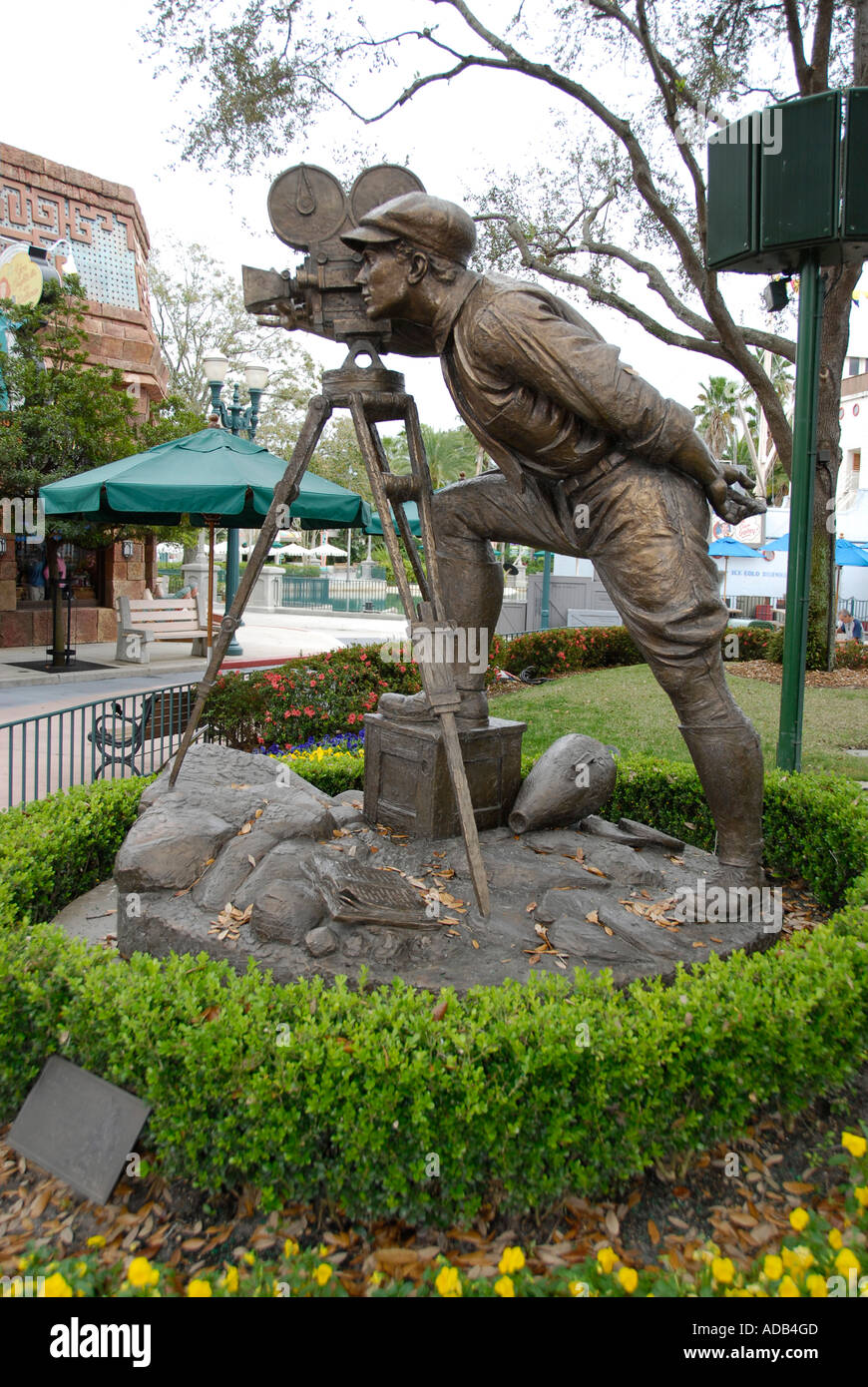 Statue of a movie film photographer at MGM Studios at Walt Disney World ...