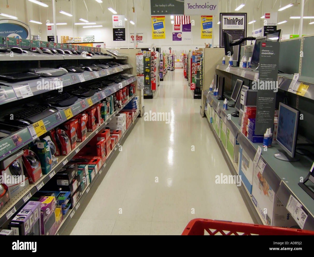 Large retail store specializing in the latest high tech technology ...