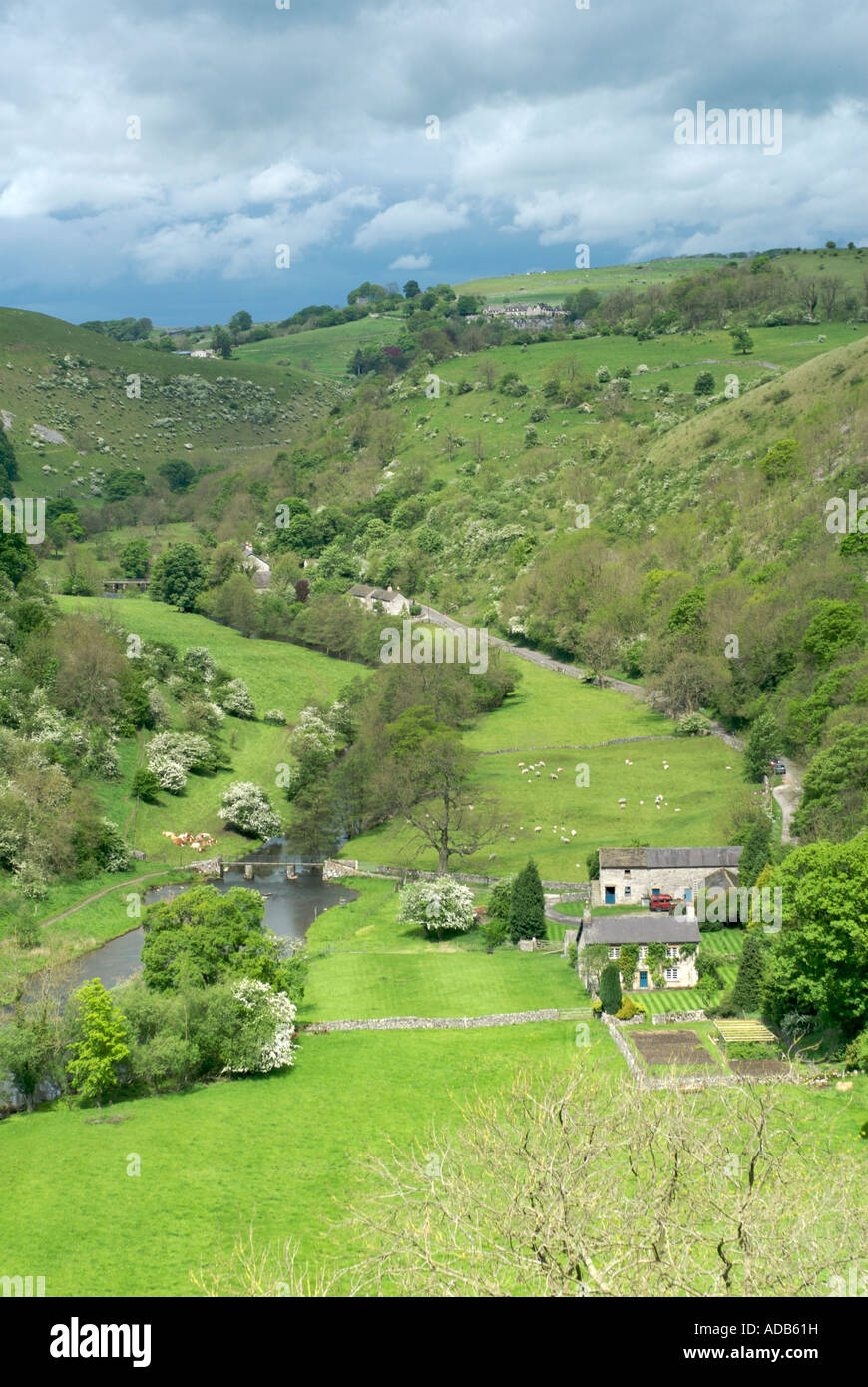 Monsal Head under stormy skies Peak District Stock Photo - Alamy