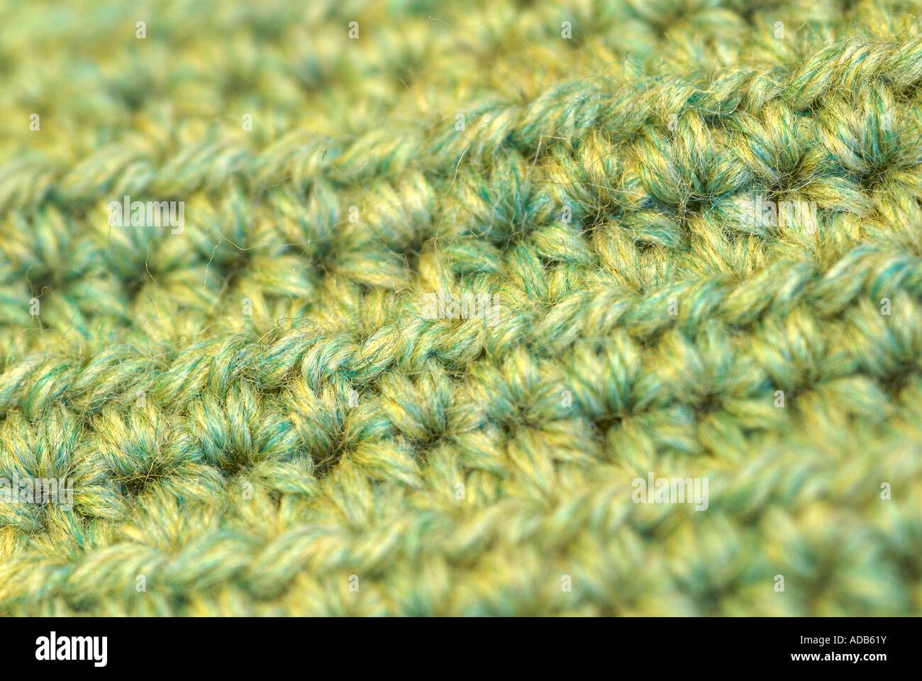 Close up of crocheted fabric in a bright green yarn Stock Photo - Alamy