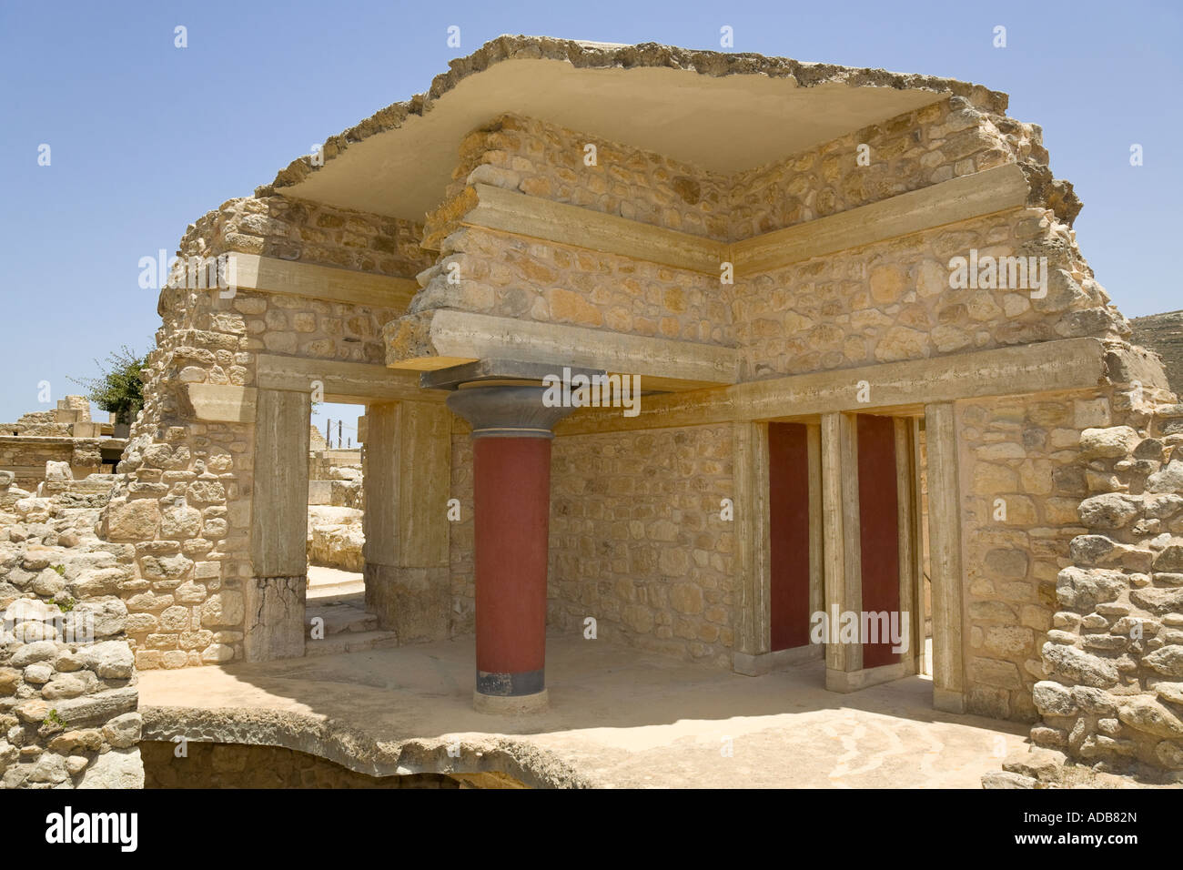 A section of the South Propylaeum at the Minoan excavation site of ...
