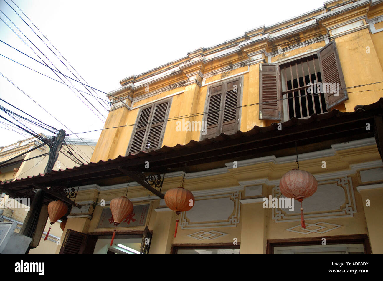 yellow building in Hoi An, Vietnam Stock Photo - Alamy