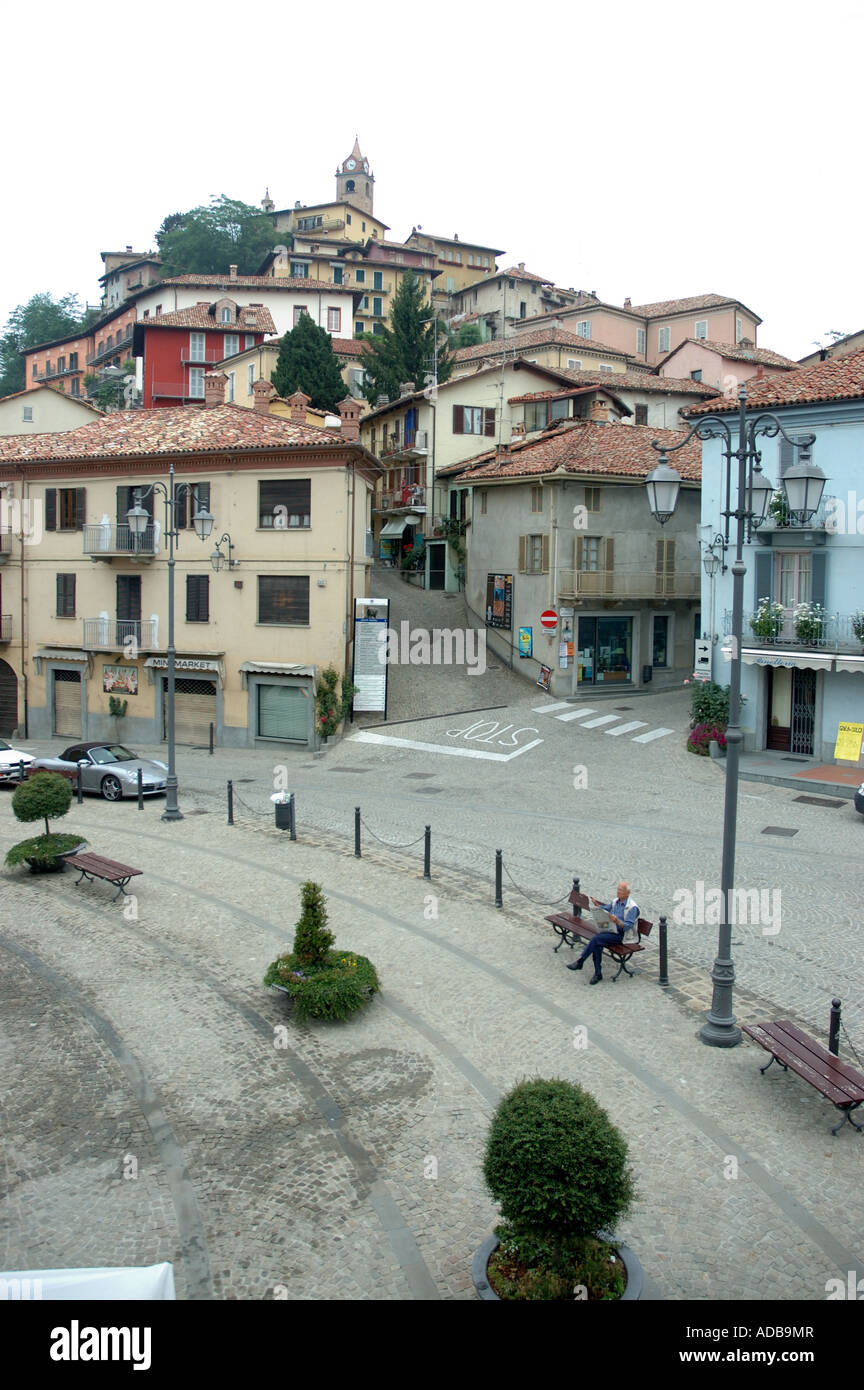 The town of Monforte D'Alba in Piedmont Italy famous for its great red ...