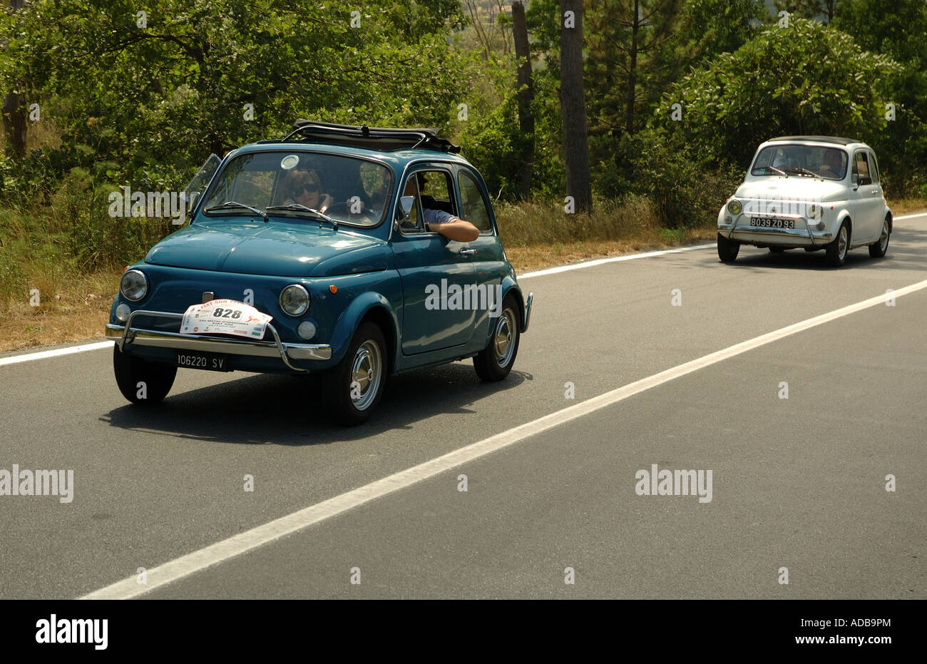 Fiat 500 Rally in Garlenda, Liguria, in Italy Stock Photo - Alamy