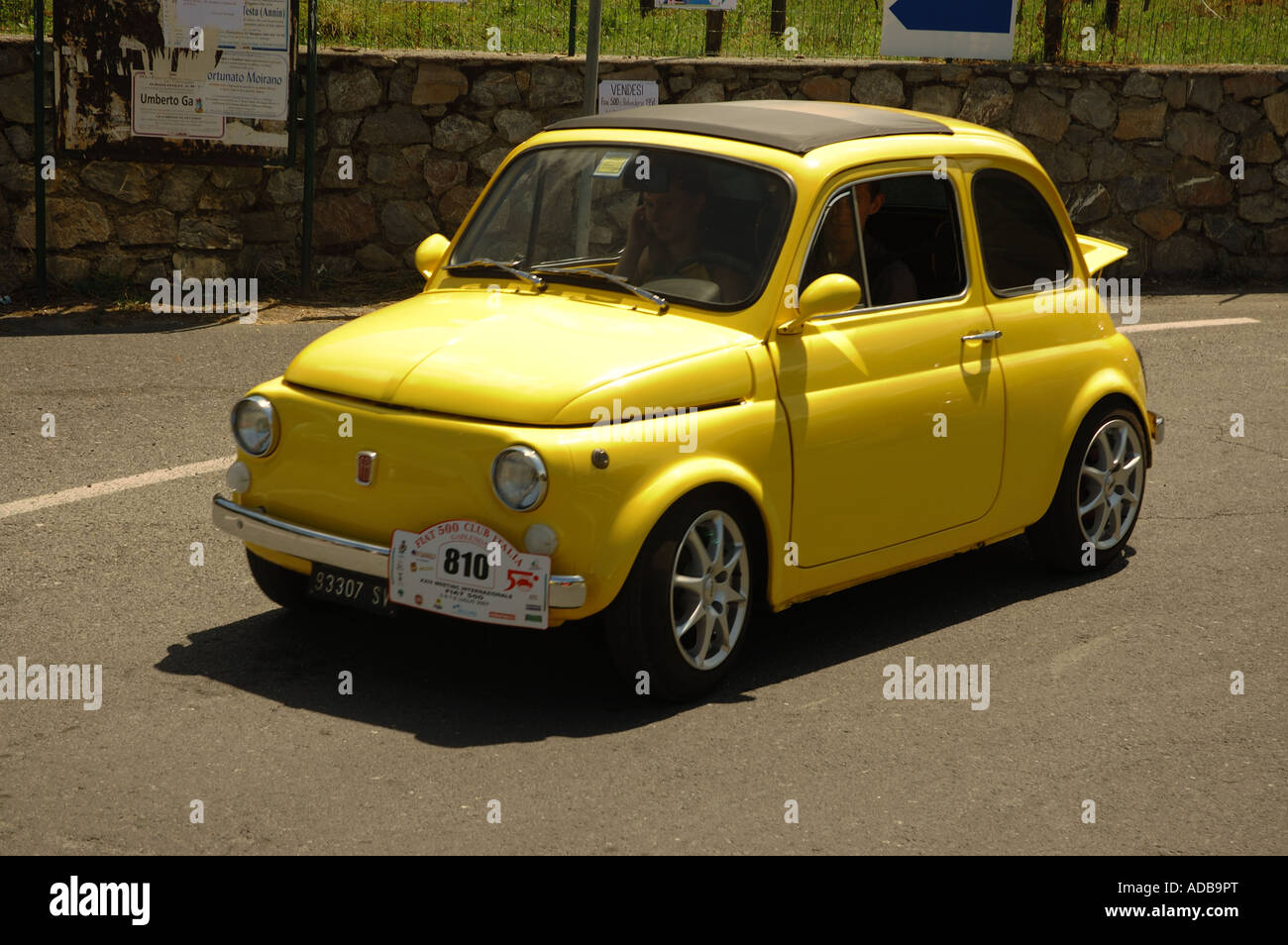 Fiat 500 Rally in Garlenda, Liguria, in Italy Stock Photo - Alamy