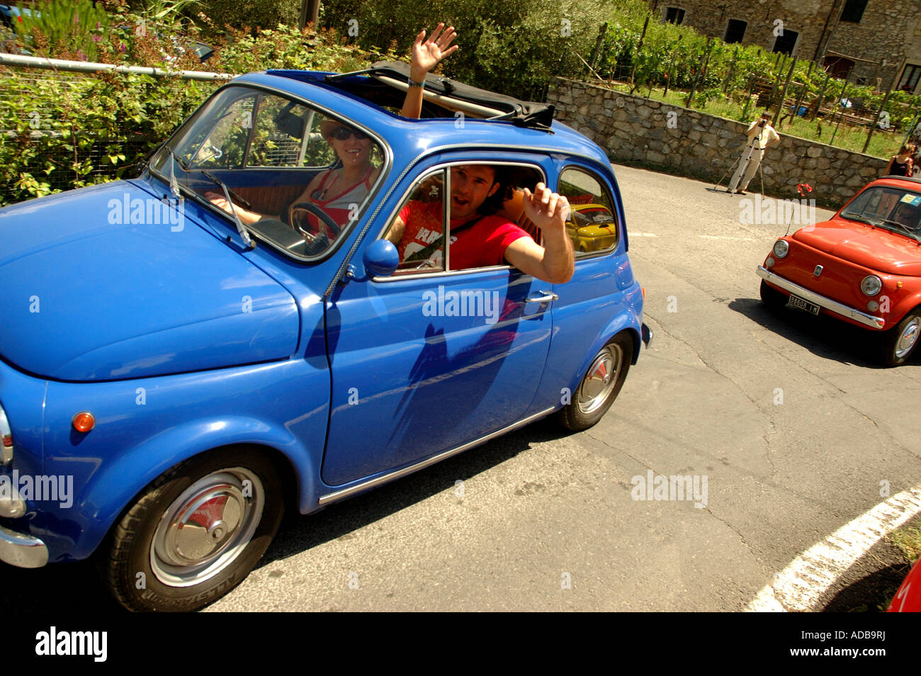Fiat 500 Rally in Garlenda, Liguria, in Italy Stock Photo - Alamy