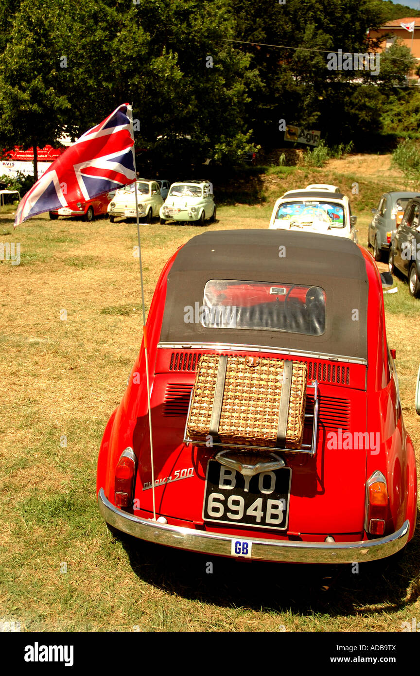 Fiat 500 Rally in Garlenda, Liguria, in Italy Stock Photo - Alamy