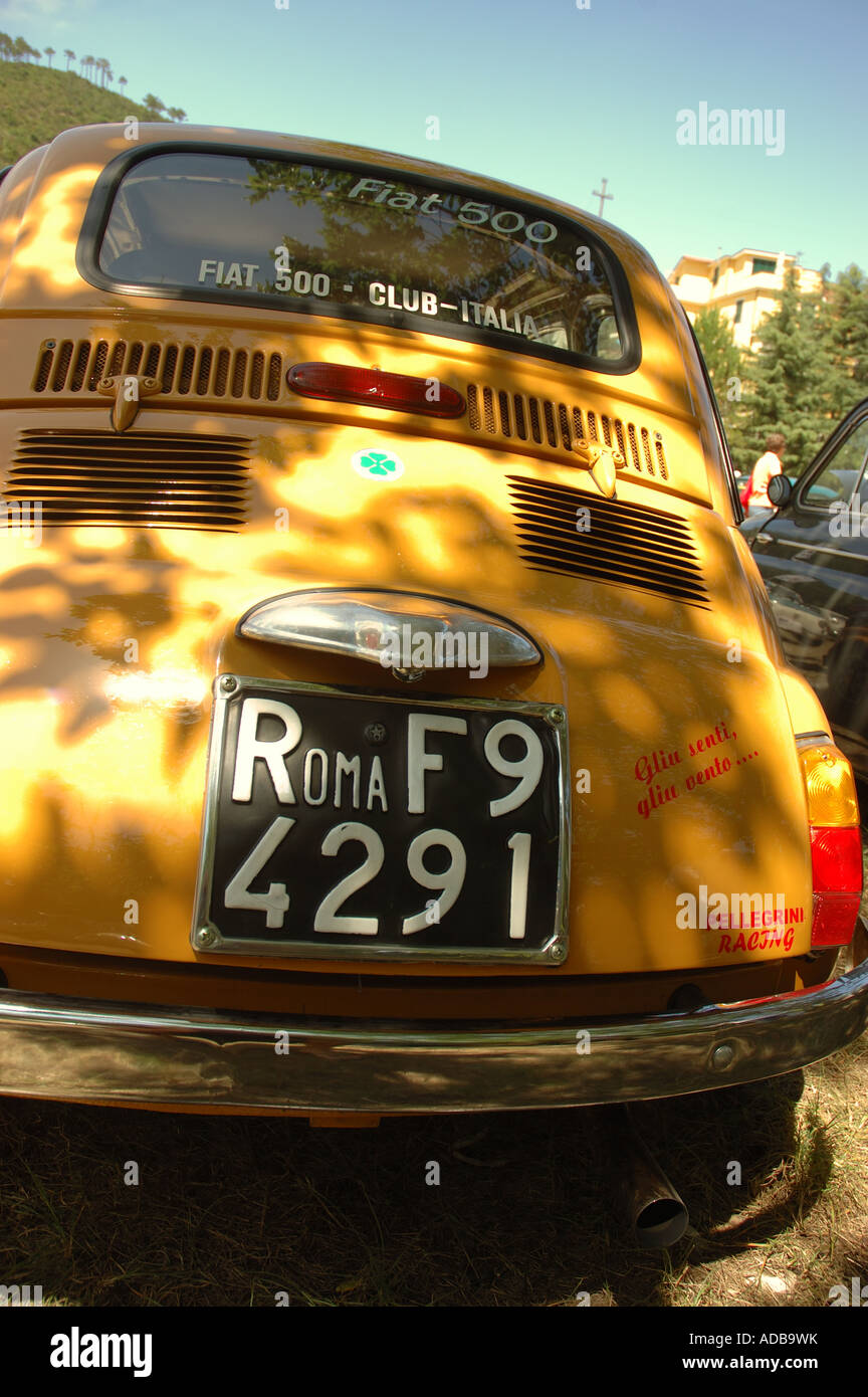 Fiat 500 Rally in Garlenda, Liguria, in Italy Stock Photo - Alamy