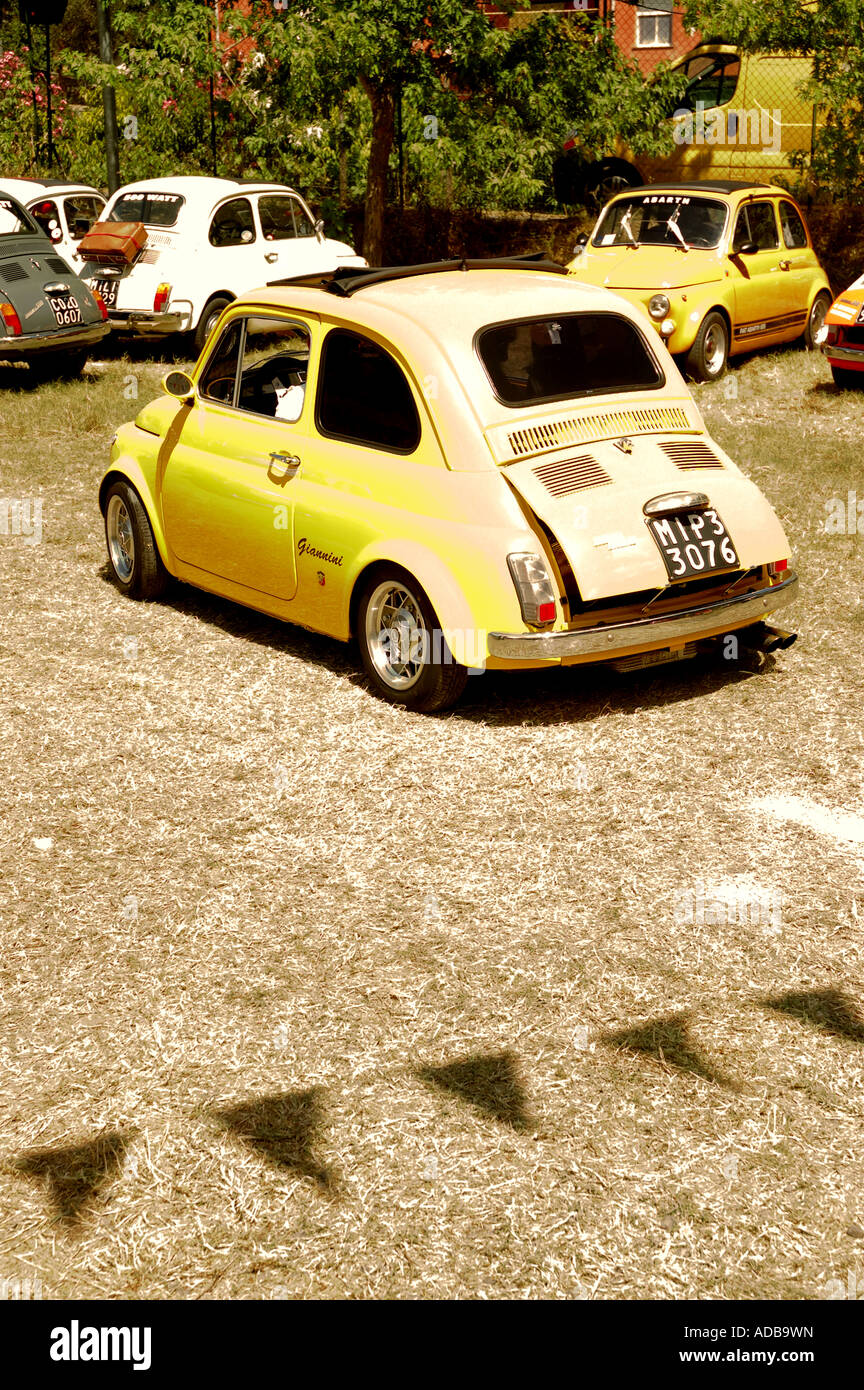 Fiat 500 Rally in Garlenda, Liguria, in Italy Stock Photo - Alamy