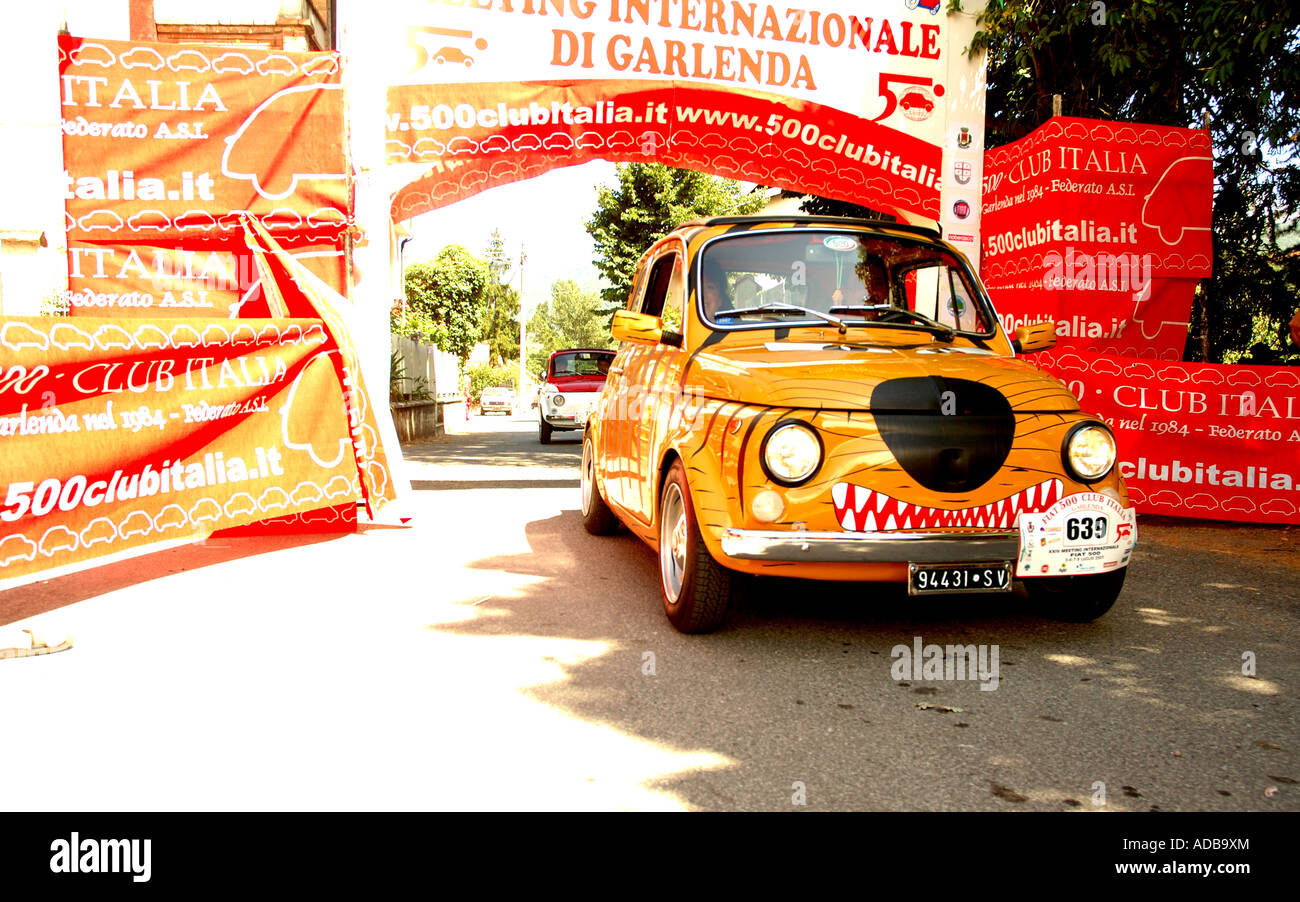 Fiat 500 Rally in Garlenda, Liguria, in Italy Stock Photo - Alamy