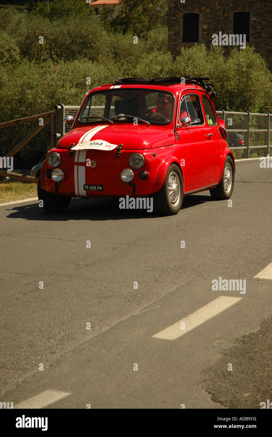 Fiat 500 Rally in Garlenda, Liguria, Italy Stock Photo - Alamy