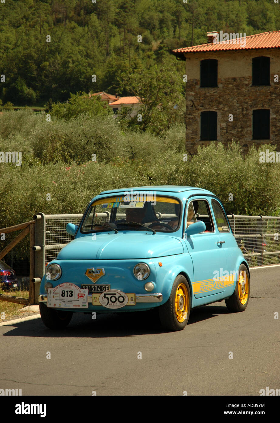 Blue fiat cinquecento hi-res stock photography and images - Alamy