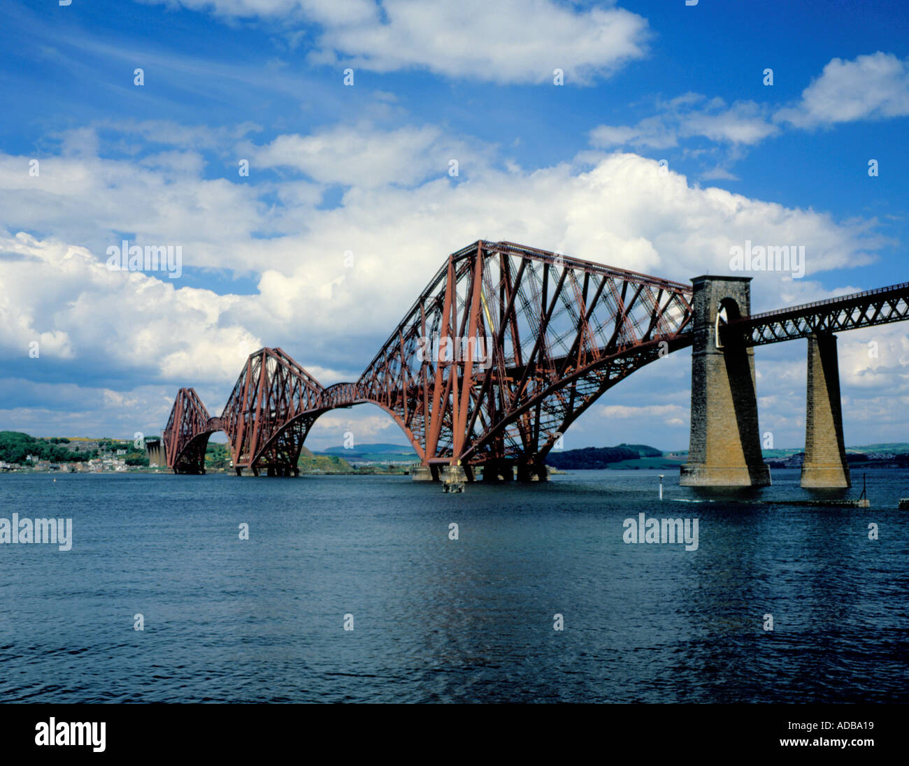 The majestic Forth Rail Bridge from South Queensferry, Firth of Forth ...