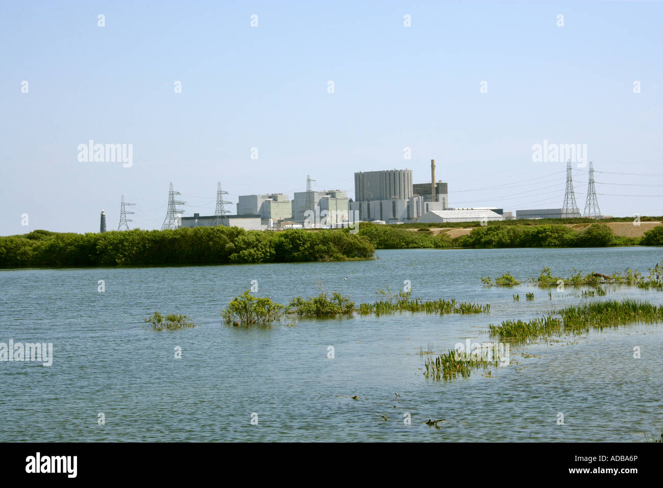 Dungeness Nuclear Power Station from Dungeness RSPB Reserve Stock Photo ...