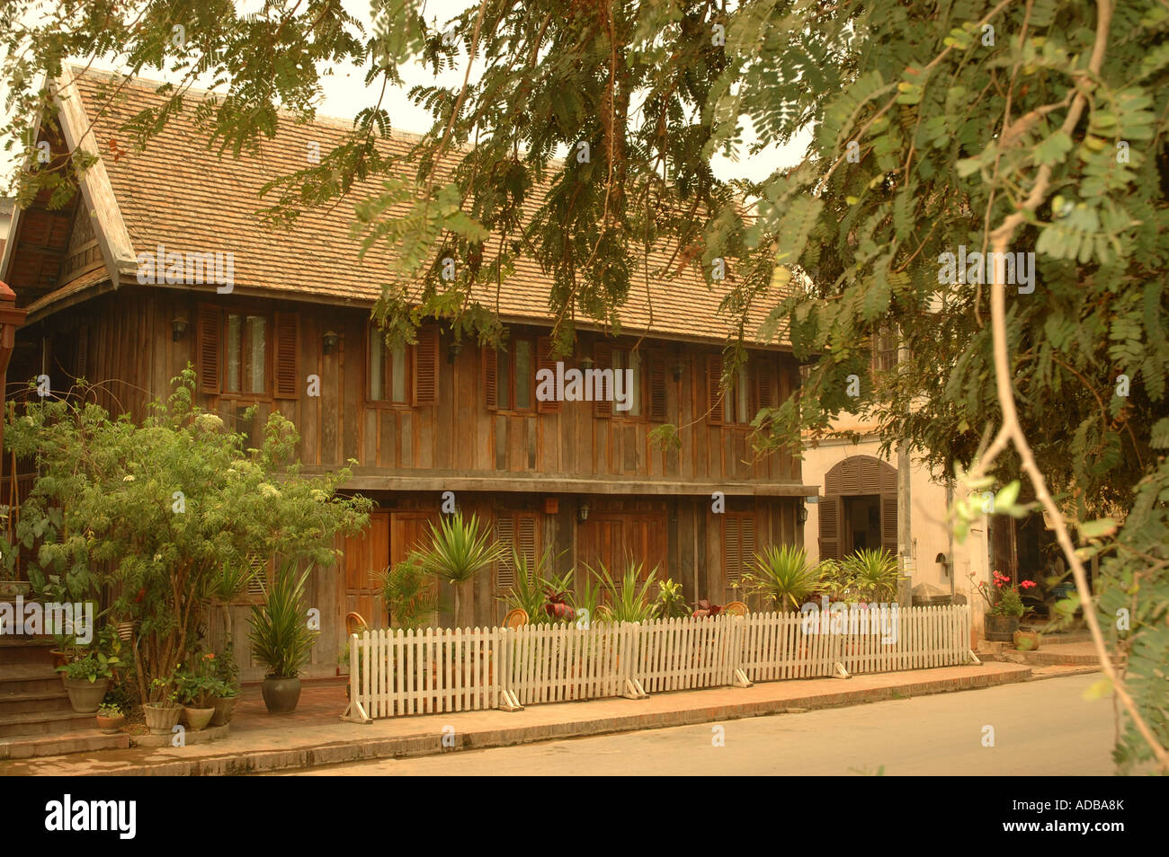 Old French colonial home in Luang Prabang in Laos Stock Photo - Alamy