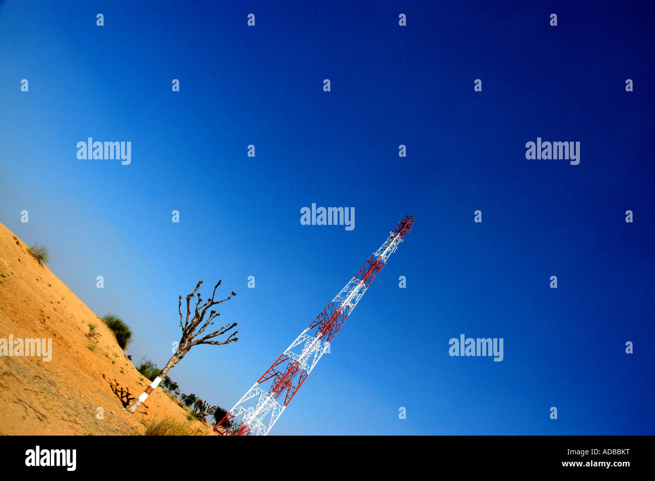 A pylon in the Rajasthan desert India Stock Photo - Alamy