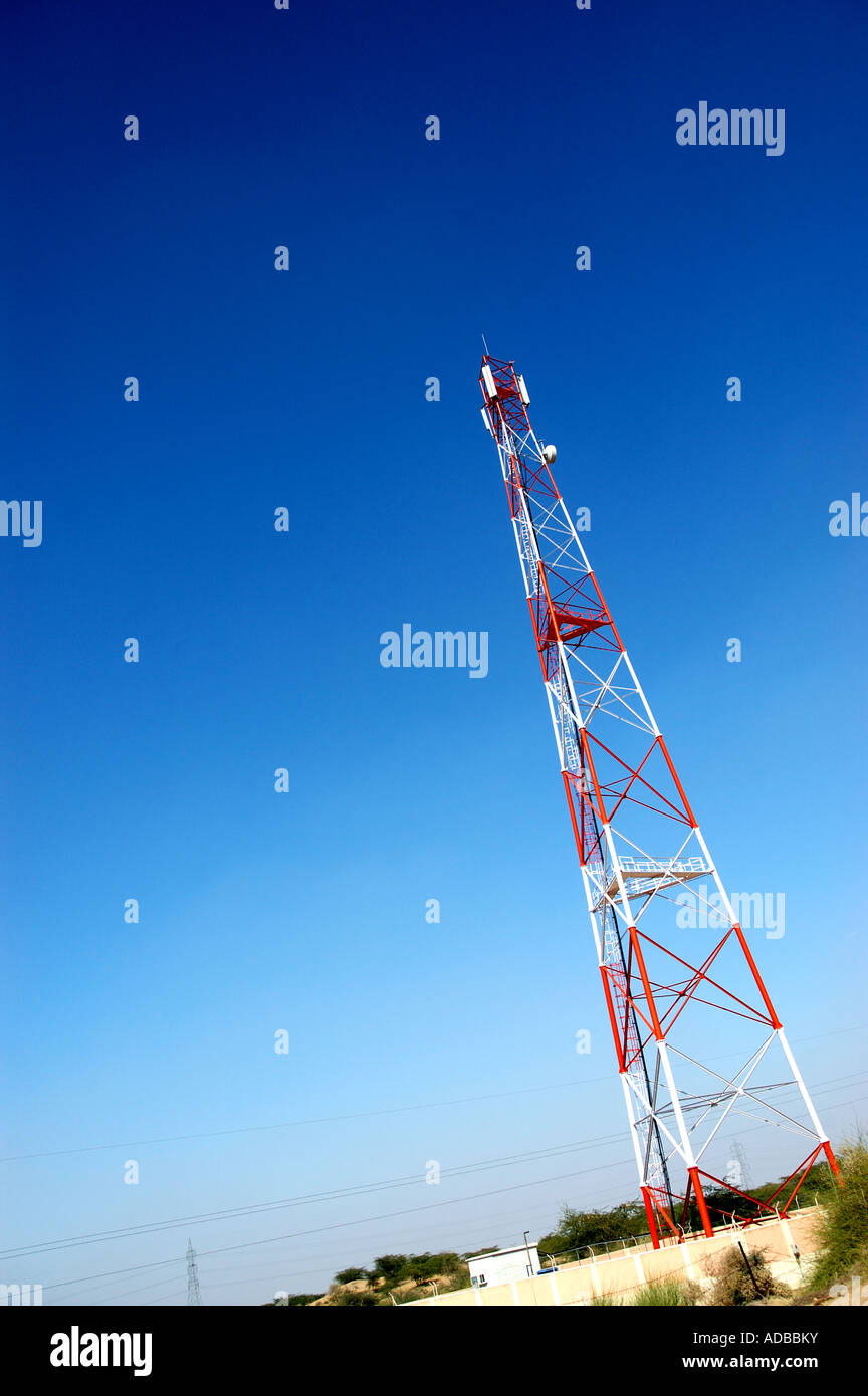 A pylon in the Rajasthan desert in India Stock Photo - Alamy