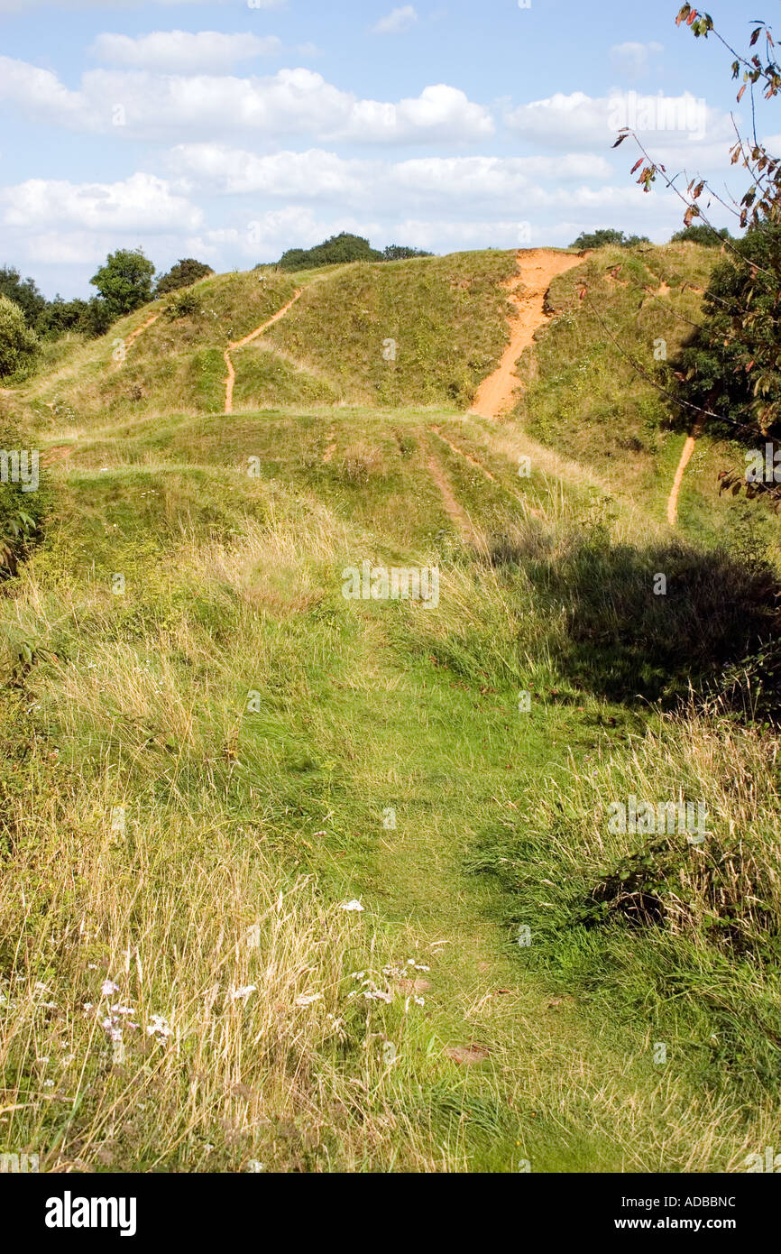 Defensive Earthworks on Ham Hill Somerset Stock Photo - Alamy