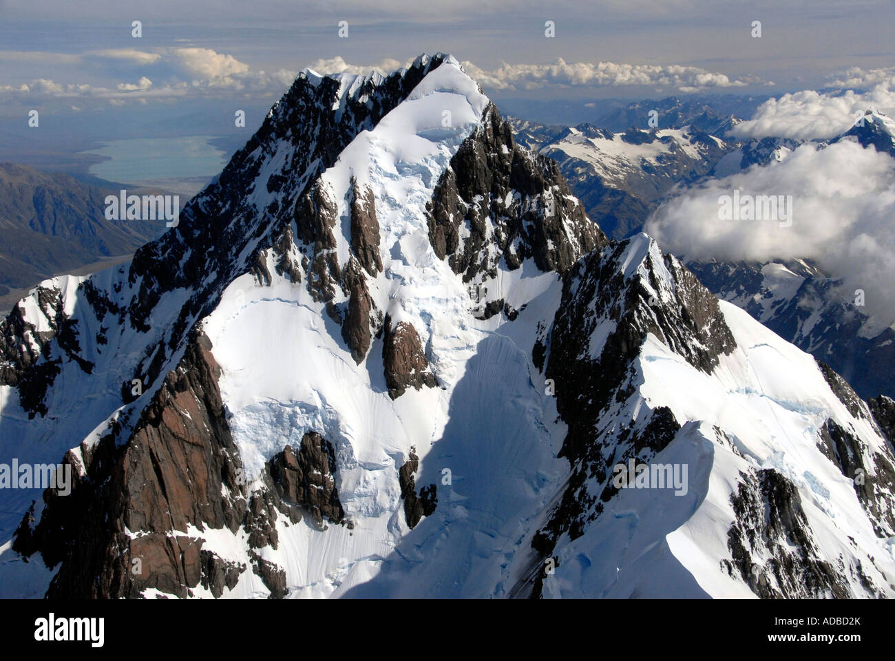 Aerial Mount Cook South Island New Zealand Stock Photo - Alamy