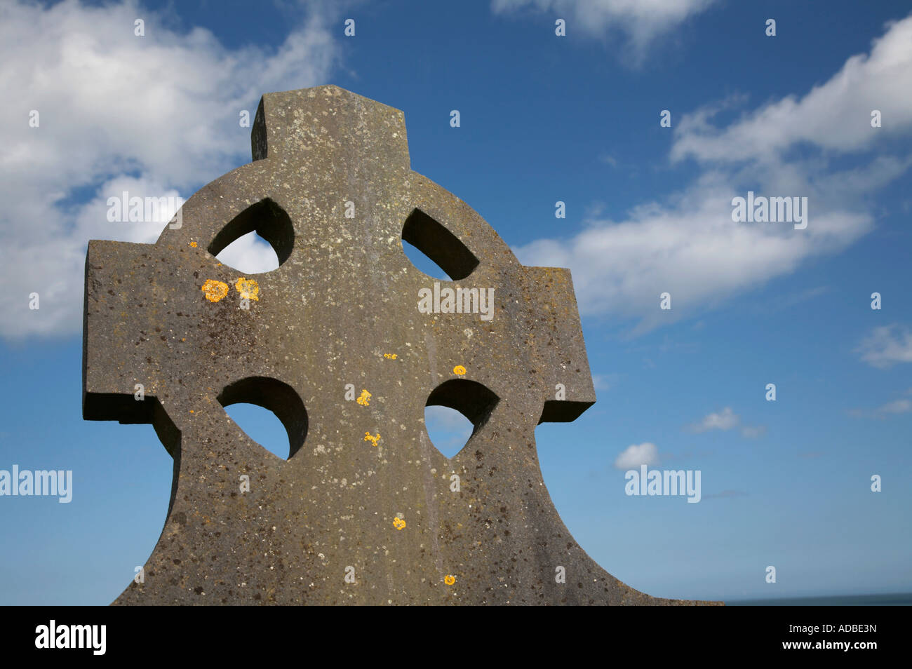 celtic cross gravestone in the graveyard at St John the Apostle ...