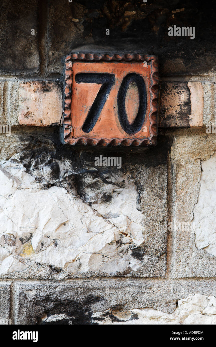 House number 70 sign hi-res stock photography and images - Alamy