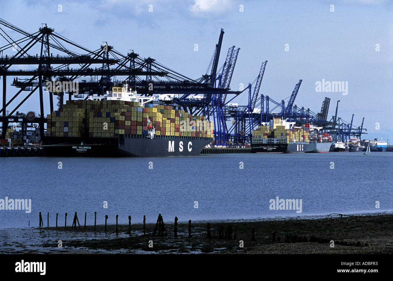 Trinity Quay at the Port of Felixstowe in Suffolk, Britain's largest ...